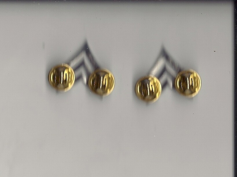 Silver colored Sergeant Sargent SGT rank insignia | eBay