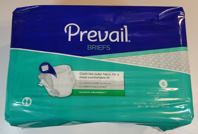 2 Packs Prevail Breathable Incontinence Brief Small 16 Per Pack for ...