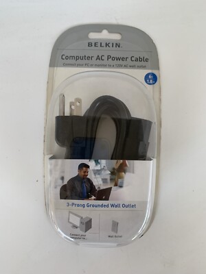 Belkin AC Power Cord. 120 V, 6 Feet Long, NWTs. #P97887 | eBay