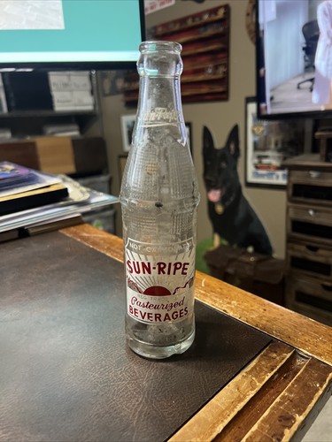 Vintage Applied Label Soda Bottle- Sun Ripe Beverages | eBay