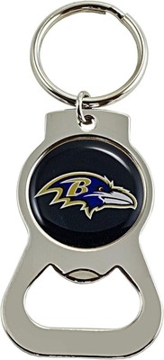 Baltimore Ravens Premium Solid Metal Bottle Opener Keychain, Silver Key ...