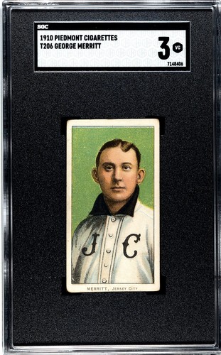 1910 T206 GEORGE MERRITT PIEDMONT SGC 3 Graded | eBay
