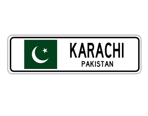 Karachi, Pakistan Street Sign Pakistani Flag City Country Road Wall ...