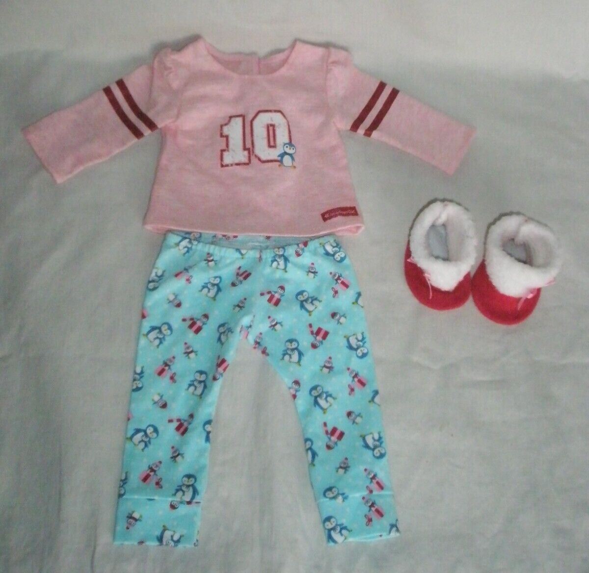 American Girl Retired Holiday Penguin Pajamas And Slippers | eBay