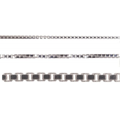 Sterling Silver Necklace Chain Solid Italian 925 Box Cube Link ...