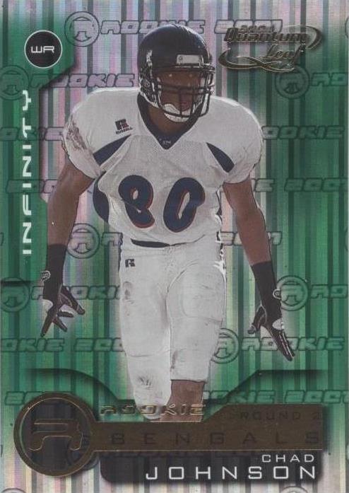 2001 Quantum Leaf - Rookie Chad Johnson #235 Infinity Green /75 (RC ...