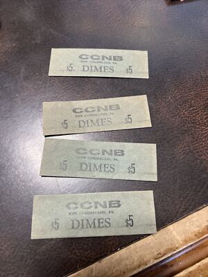 Vintage 1900s York Pa Coin Wrappers CCNB New Cumberland Pa $5 Dimes | eBay