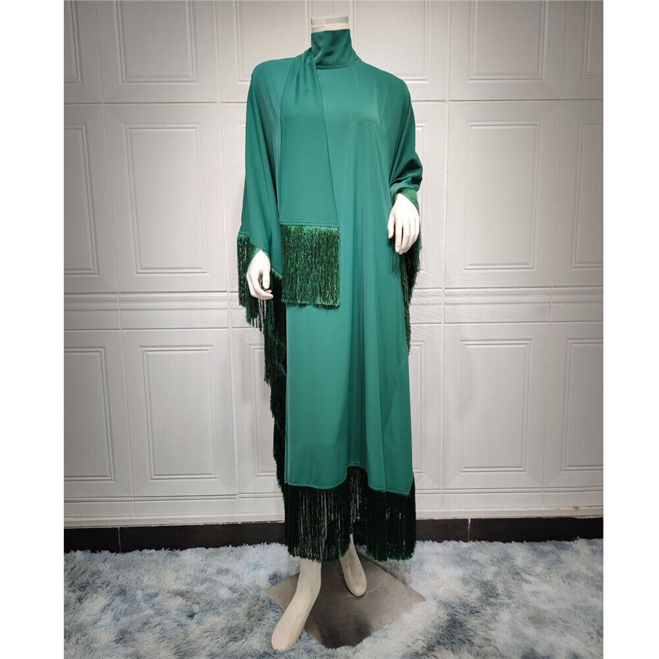 Dubai Abaya Women Oversize Muslim Bat Sleeve Maxi Dress Islamic ...
