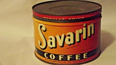 Vintage 1940-50's_SAVARIN COFFEE TIN_Key Type_1 lb._Collectible ...