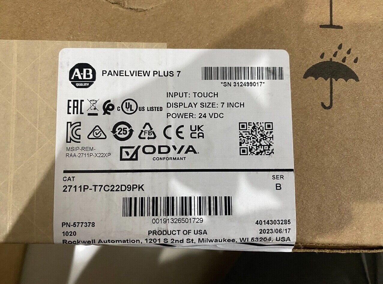 Allen-Bradley PanelView Plus 7 Performance Terminal 2711P 7" VGA, TFT ...