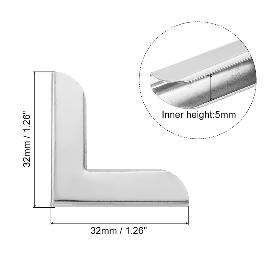 32mm Metal Book Corners, 60pcs Photo Corners Book Corners Protector ...