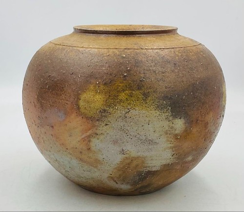 Vintage Japanese Bizen Ware Jar Pot Vase Pottery Wooden Box Horikawa | eBay