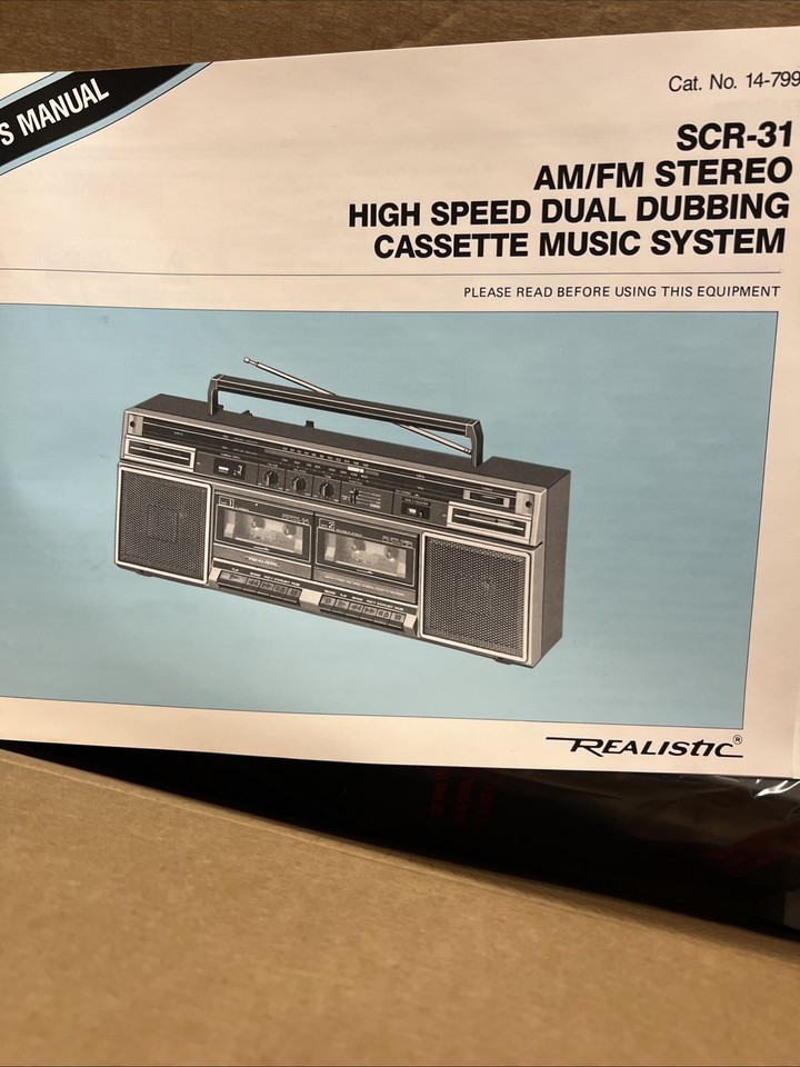 RARE Vintage Realistic SCR-31 Boombox 14-799 radio shack cassette ...