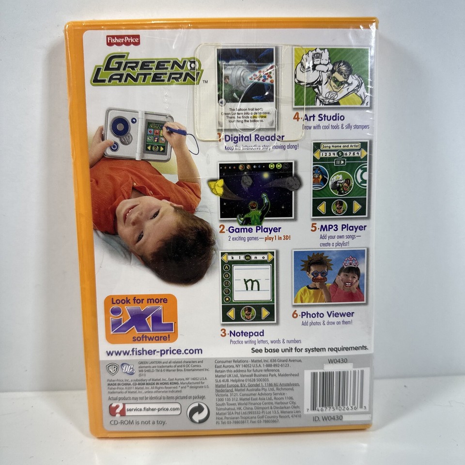 New & Sealed! Fisher Price iXL Learning System Software Green Lantern ...