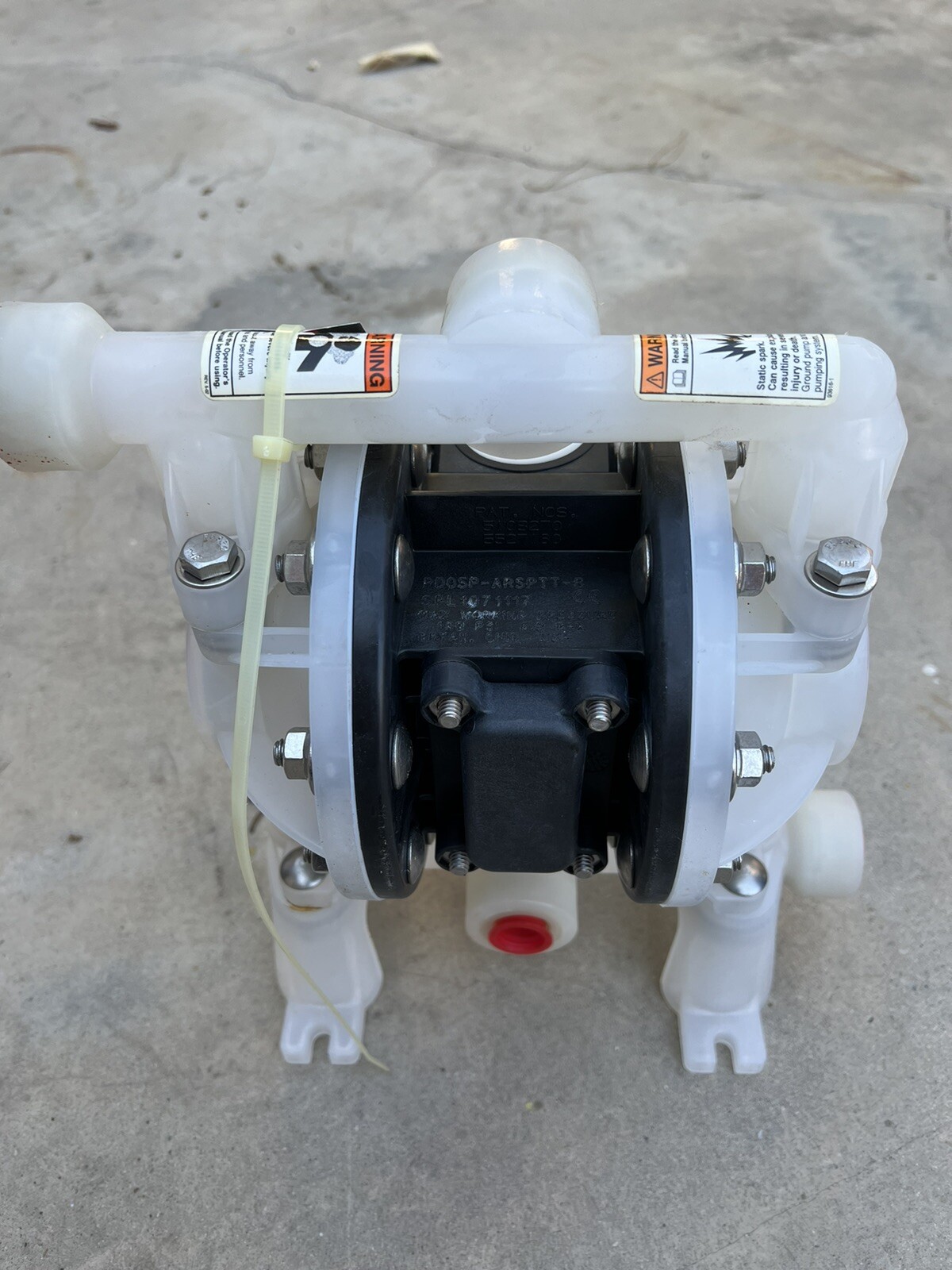 3/8" INGERSOLL-RAND ARO AIR DRIVEN DOUBLE DIAPHRAGM PUMP PD03P-BPS-PAA ...