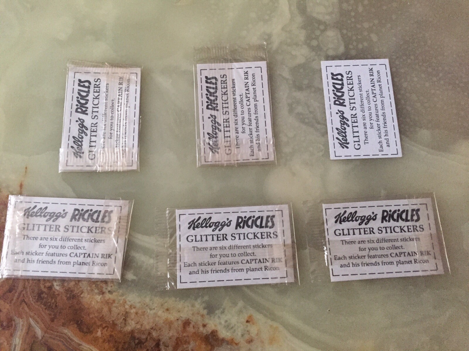 VINTAGE Kellogg’s Ricicles Tattoo 1987/Glitter 1990 Stickers Factory ...