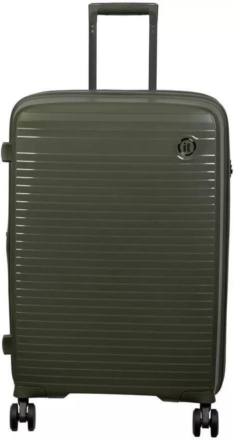 IT Luggage Hard Light Weight Medium 8 Wheel Suitcase Olive 70.6 x 49.5 ...