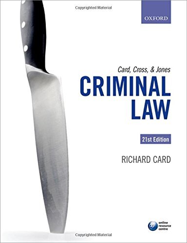 Card, Cross & Jones Criminal Law By Richard Card 9780198702306| eBay
