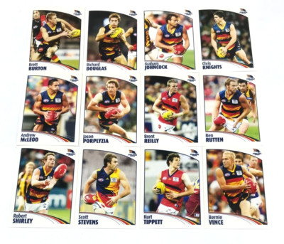 2009 SELECT AFL COLLECTABLE MINI STICKERS FULL BASE TEAM SET-ADELAIDE ...