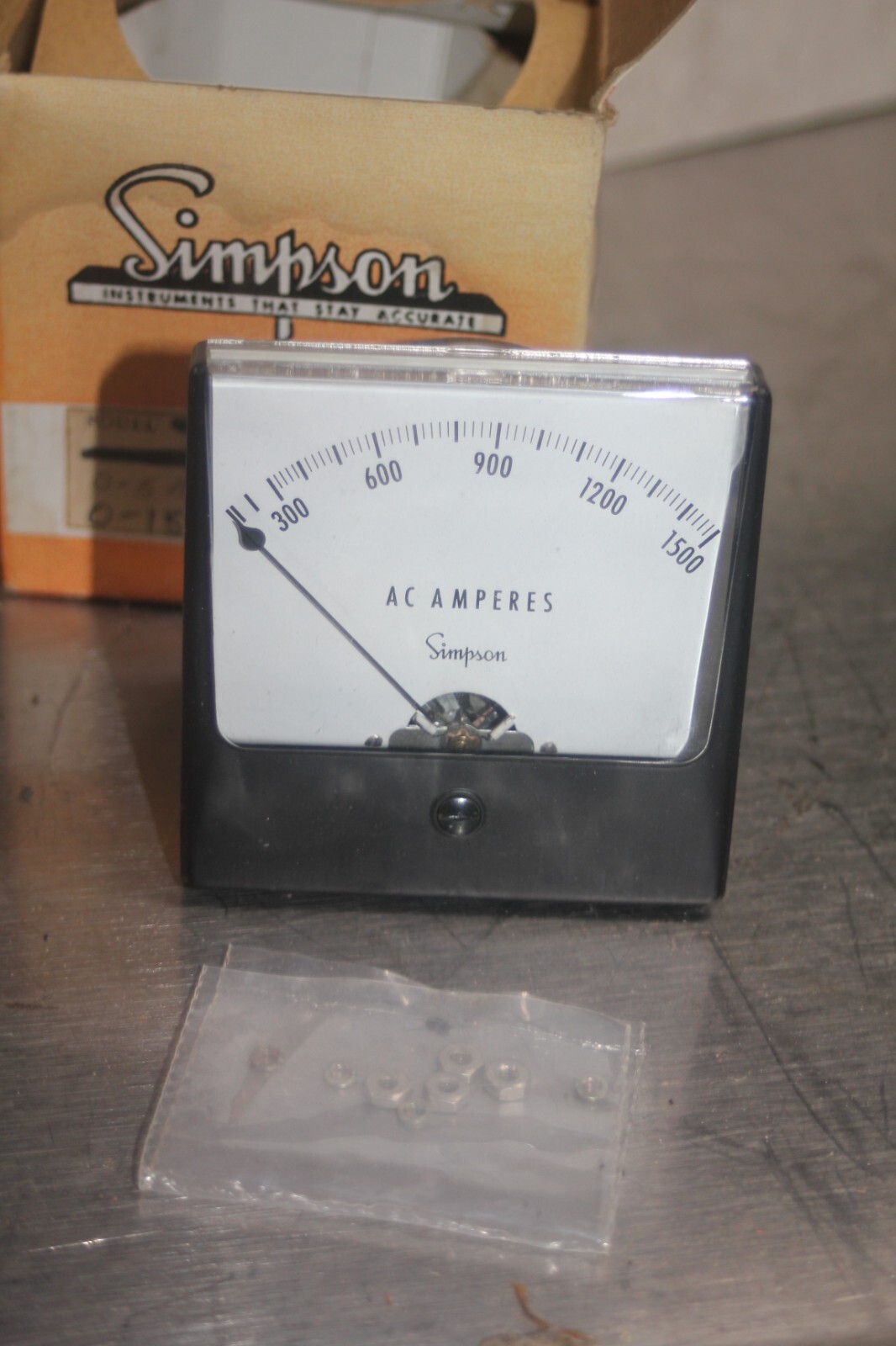 Simpson AC Amperes 0/1500 Meter Model 1357 | eBay