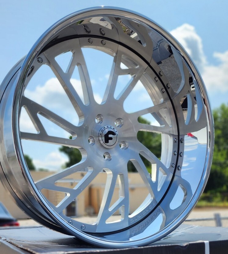24" Inch Brushed Chrome Lip Forgiato VERASO 5x120 Rims Wheels | eBay