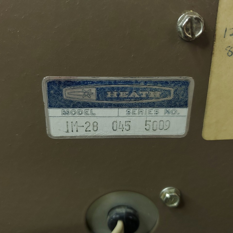 Heathkit IM-28 Vacuum Tube Volt Meter VTVM Probe & Leads Vintage POWERS ...