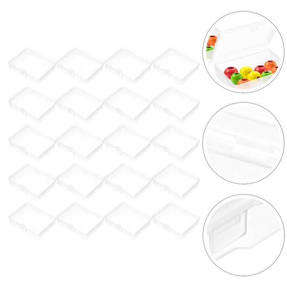 30Pcs Mini Container Clear Plastic Empty Storage Box Packing Organizing ...