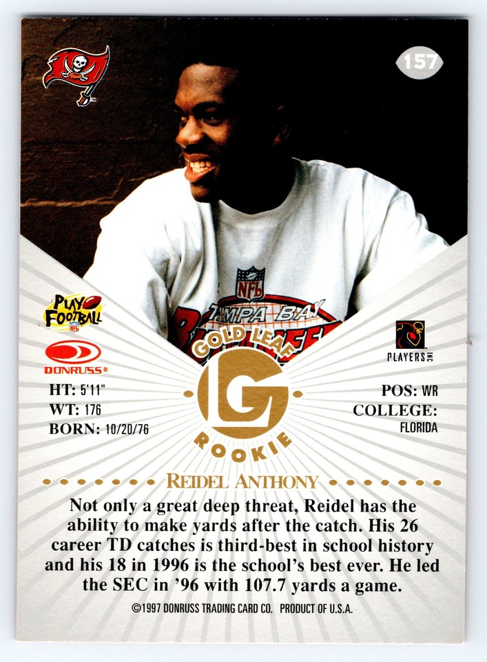 1997 Leaf #157 Reidel Anthony | eBay