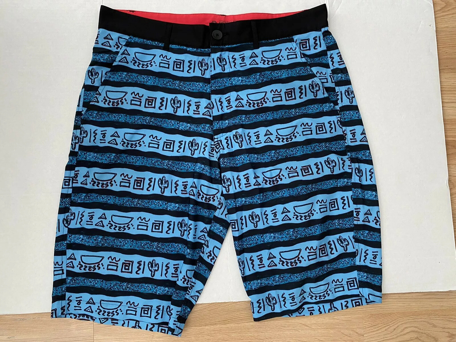 American Rag blue cactus print swim trunks men's sz 36 | eBay