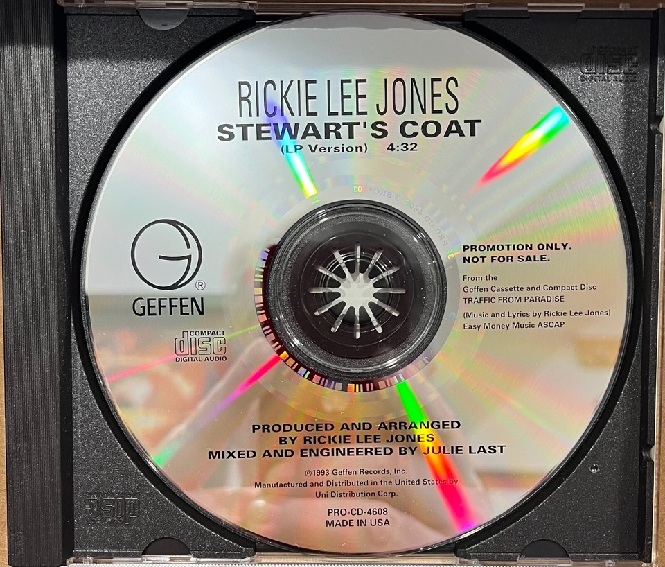 Rickie Lee Jones Stewart's Coat HTF 1trk US Promo CD 1994 Geffen | eBay