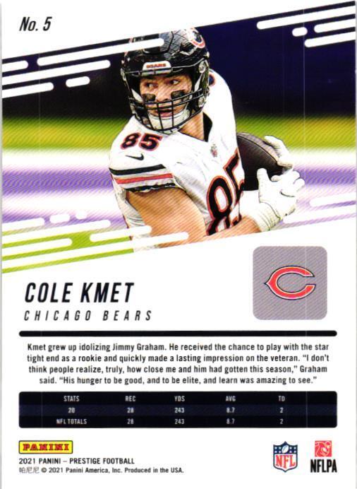 2021 Panini Prestige #5 Cole Kmet | eBay
