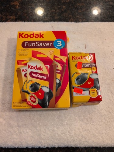 Kodak Fun saver Camera 3 Pack & 1 Pack Disposable New Sealed, Expired ...