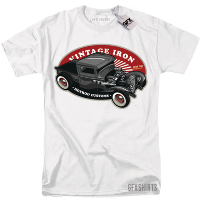 Hot Rod Shirt Drag Race Rat Rod Retro Classic Vntg Graphic design T ...