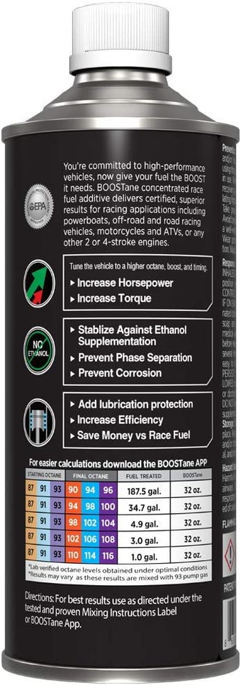 BOOSTane Professional Octane Booster 32oz 4 Pack Fuel Additive ...
