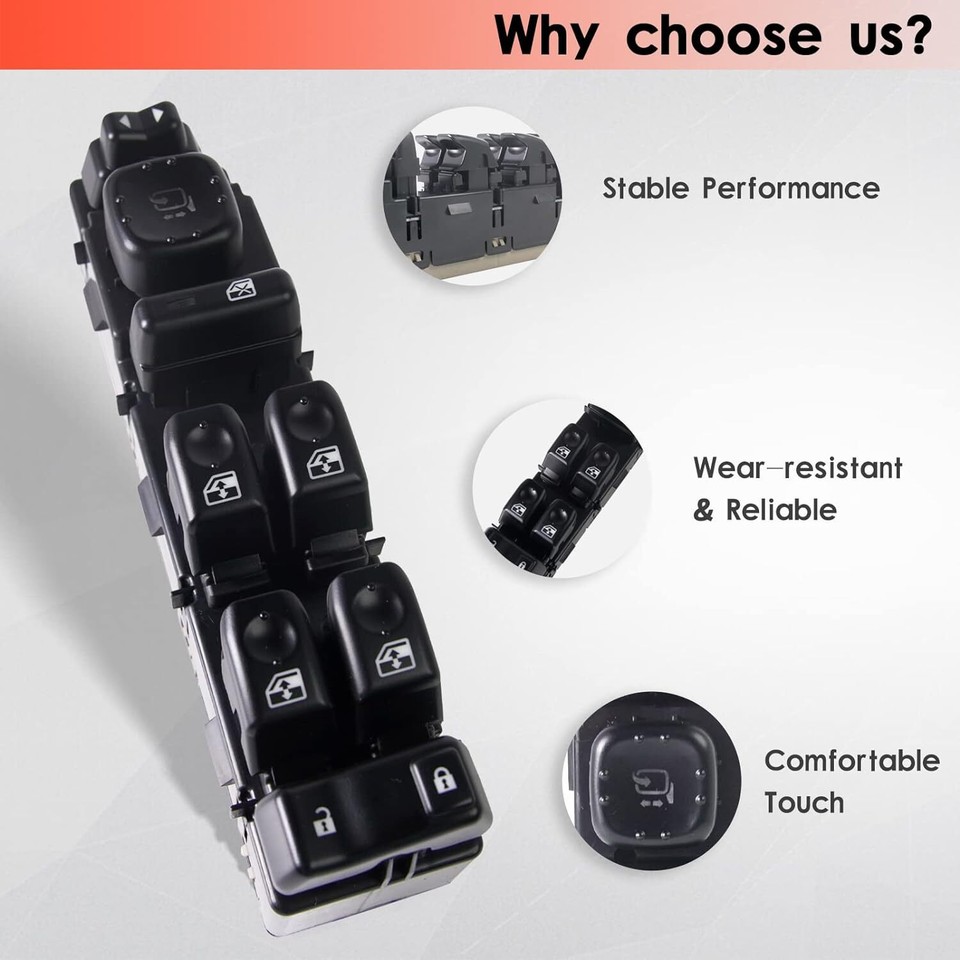 Left Master Power Window Switch 15883319 For 2003-2006 Chevy GMC ...