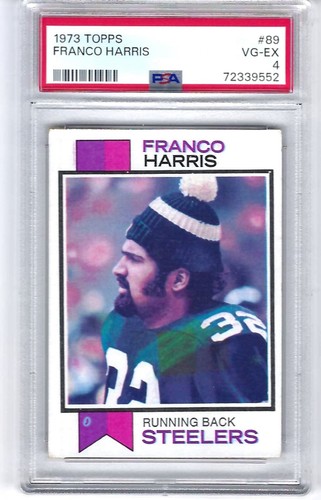 1973 TOPPS RC FRANCO HARRIS ROOKIE #89 PITTSBURGH STEELERS HOF PSA 4 VG ...