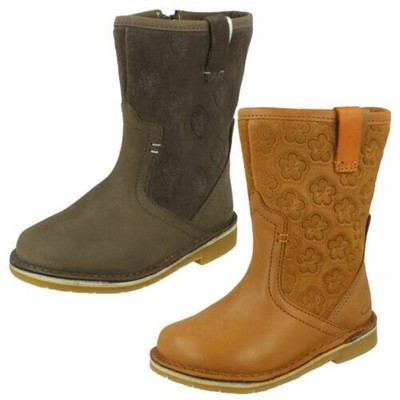 Girls Clarks Comet Pop Casual Mid Calf Boots | eBay