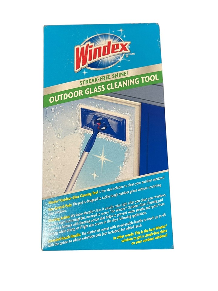 Windex Outdoor All-In-One Glass And Window Cleaner Tool Starter Kit New ...