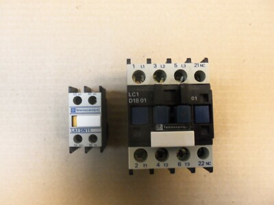 Telemecanique LCI D1801 Contactor W/ LA1 DN11 Aux Contact 110v 60 Hz ...
