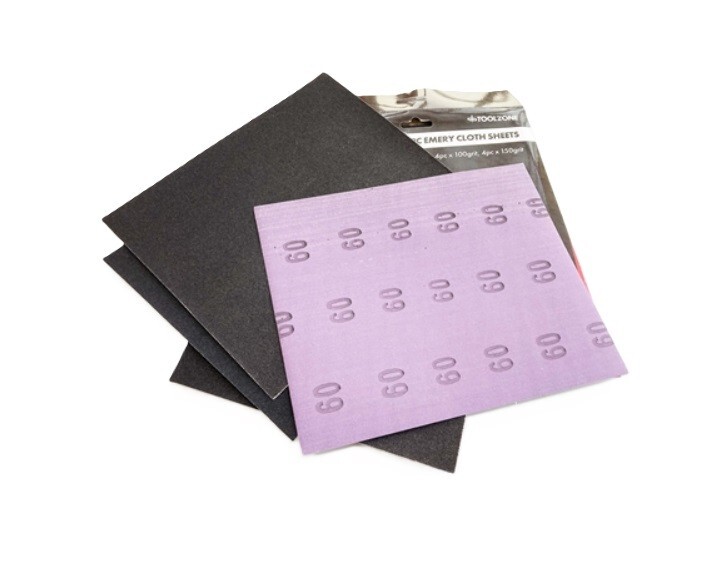 EMERY CLOTH FINE MEDIUM COARSE 10 LARGE SHEETS OF 60 100 150 GRITS ...