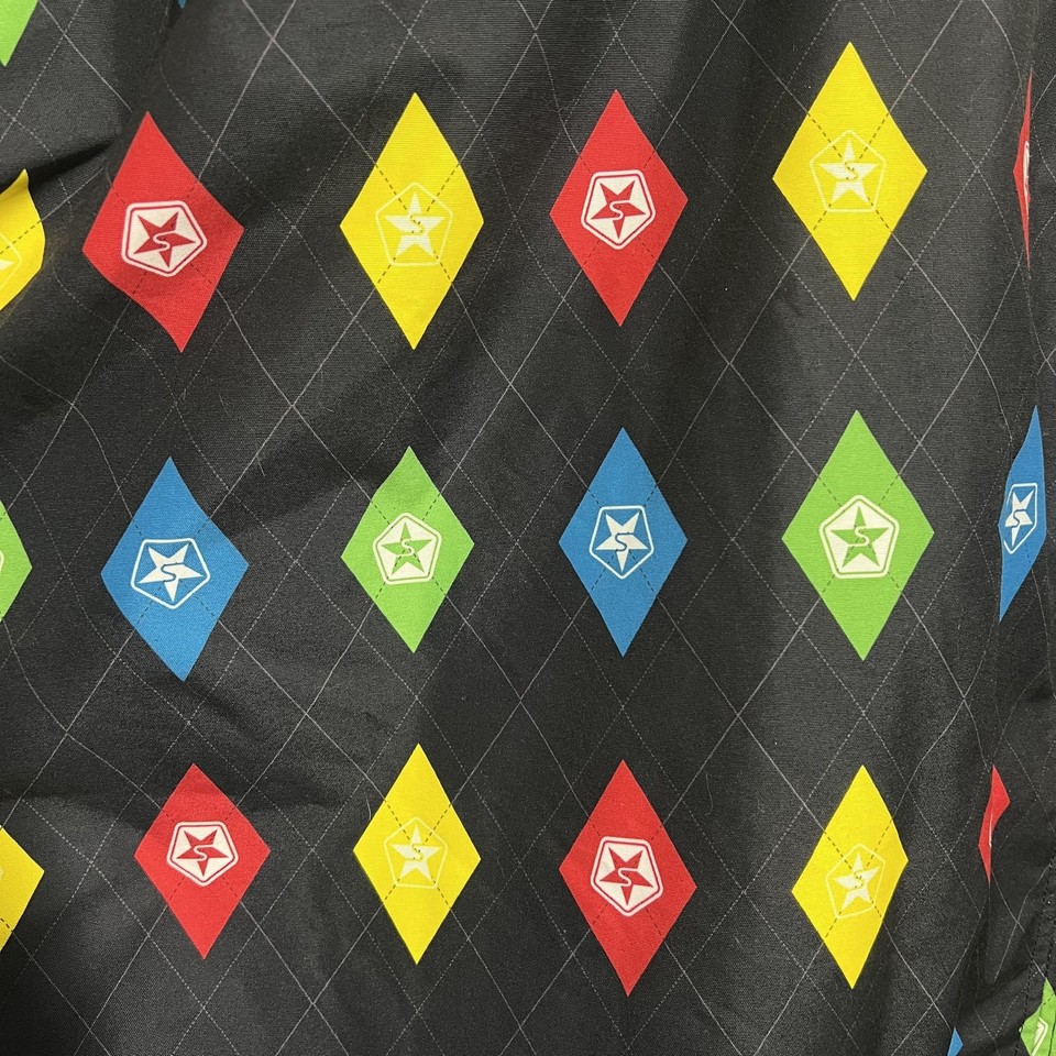 Sessions Ski Jacket Mens Large Black Argyle Hooded Snowboard Terrain ...