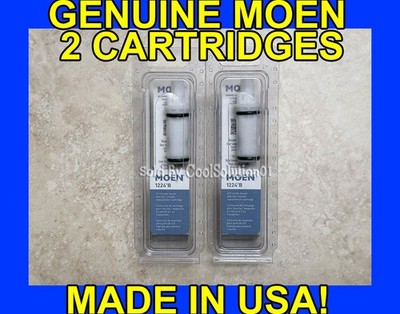 NEW 2 PACK GENUINE MOEN 1224 Two Handle Hot/Cold Faucet 1224B Cartridge ...