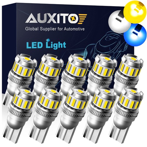 AUXITO 10pcs LED T10 Bulbs W5W 168 194 Blue CANbus Error Free License ...