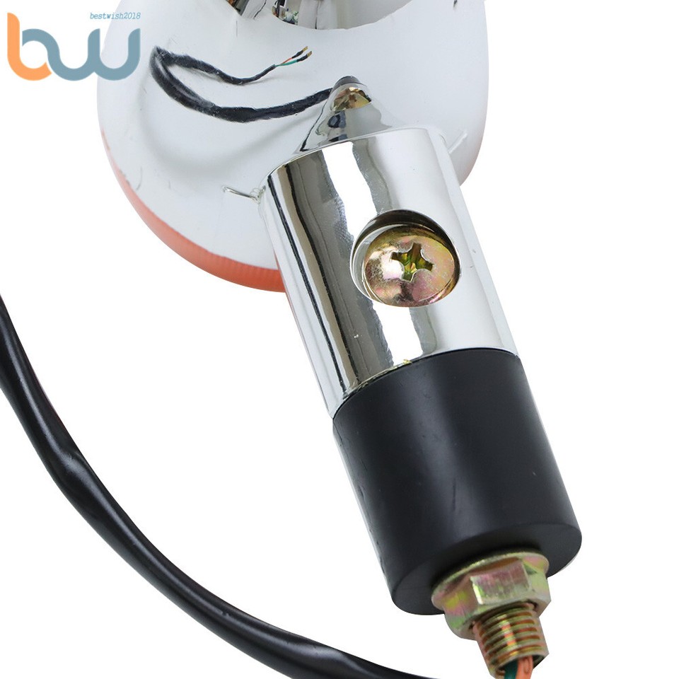 2x Amber Chrome Bullet Front Rear Motorcycle Turn Signal Blinker ...