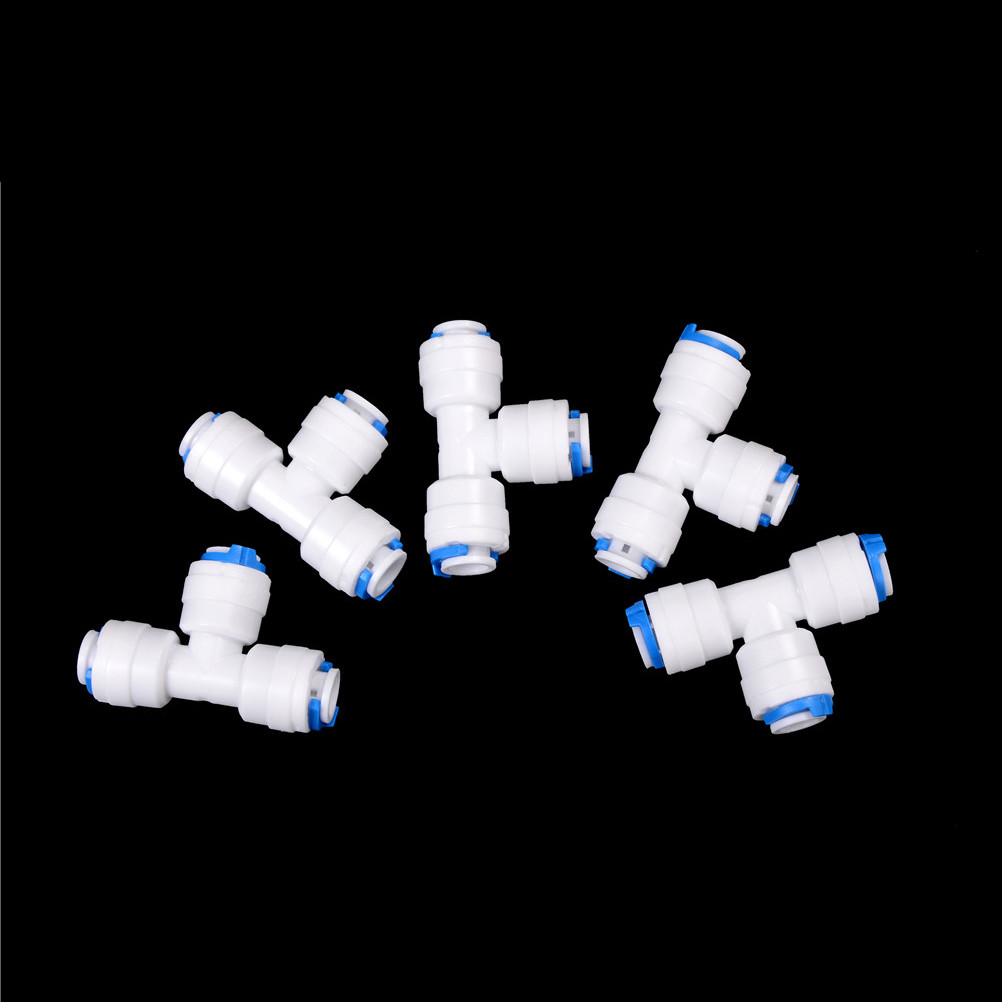 5pcs/lot 1/4" tube OD Hose Type T Qucik Connector RO Water Connector ...