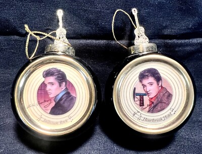 Vintage Pair of Bradford Exchange Elvis Presley Solid Gold Christmas ...