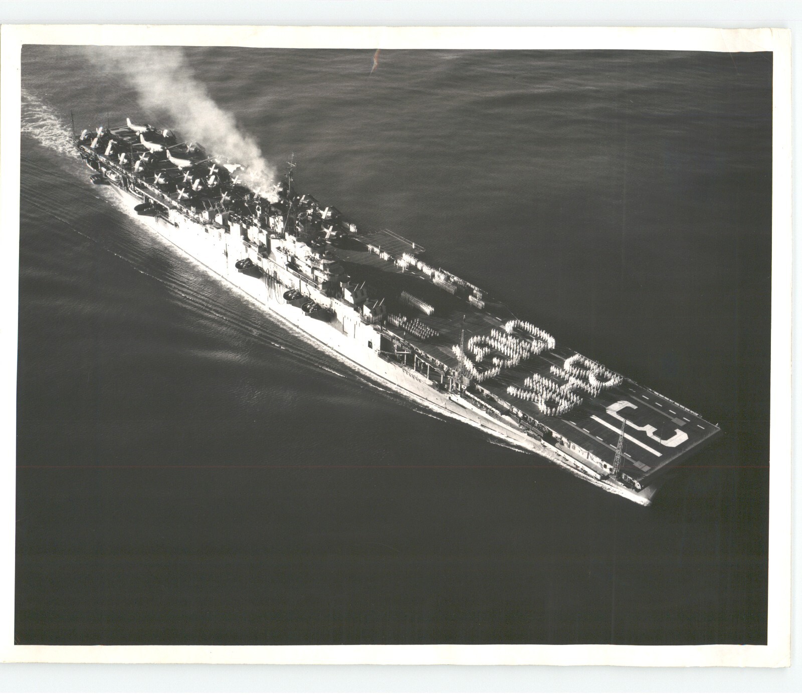 US NAVY Crew Forms Aerial Letters AIRCRAFT CARRIER Vintage 1953 Press ...