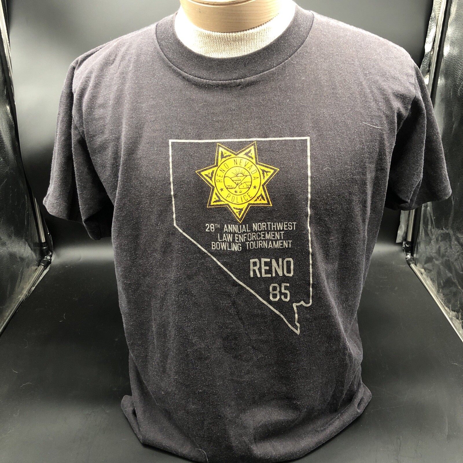 Vintage Reno Nevada Police Tee Shirt Single Stitch ‘85 Size Large | eBay