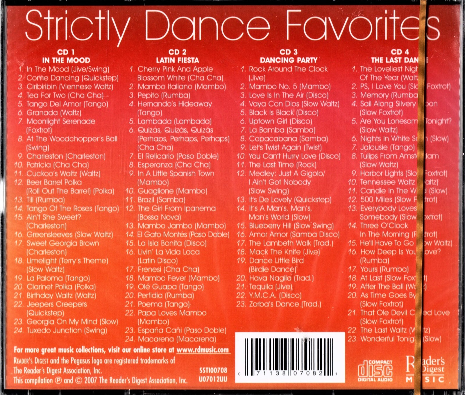 STRICTLY DANCE FAVORITES - Sealed Mint 4-CD Set (2007) | eBay