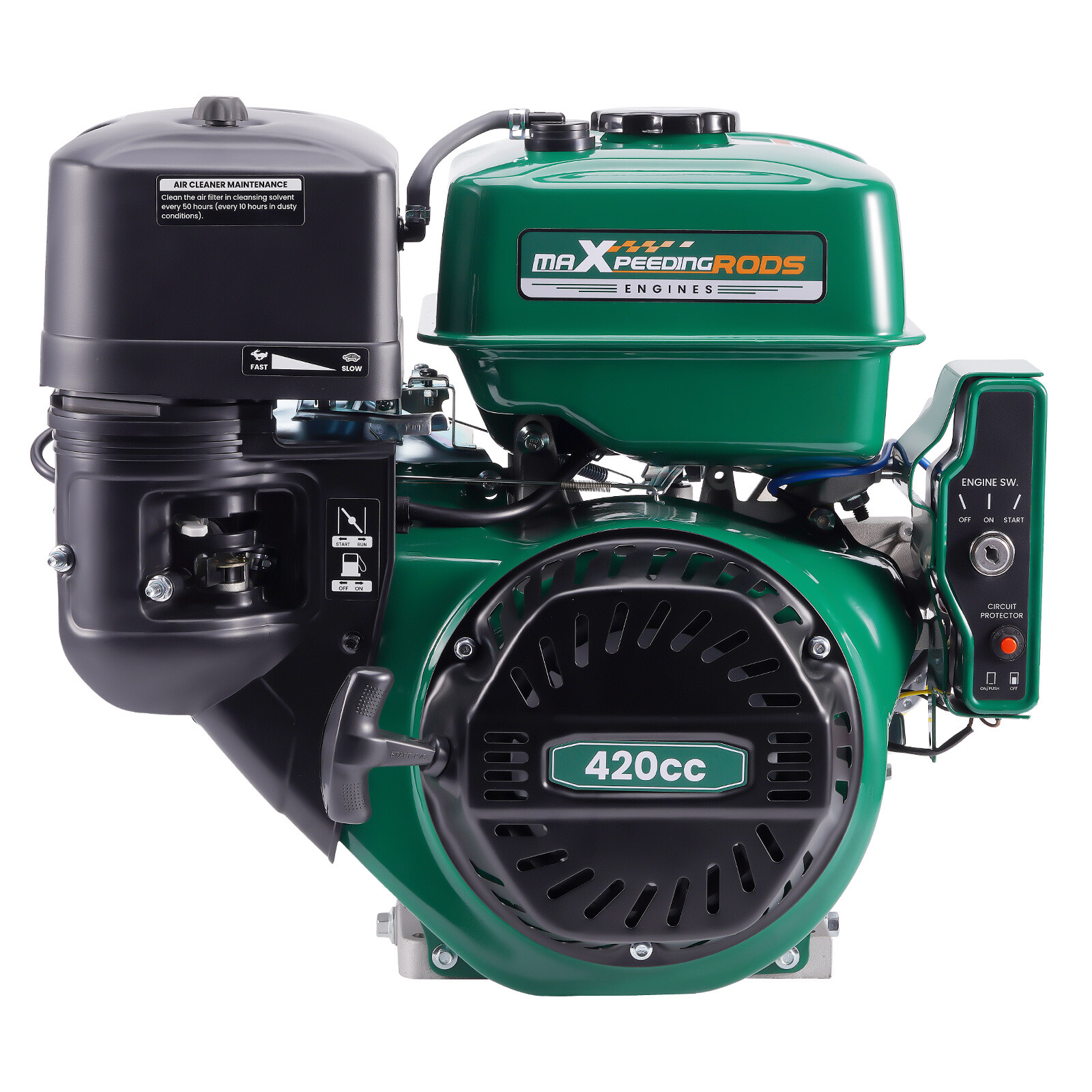 420cc Gasoline Engine Motor Horizontal 4 Stroke 15HP Electric Start ...